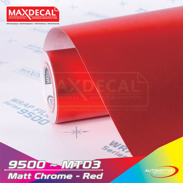 MAXDECAL 9500-MT03 Matt Chrome RED – MAXDECAL - Professional Automotive ...
