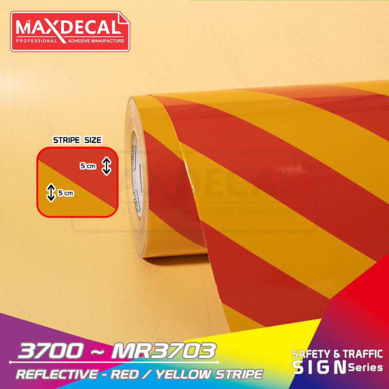 MAXDECAL 3700-MR3703 Reflective Red / Yellow Stripe – MAXDECAL ...