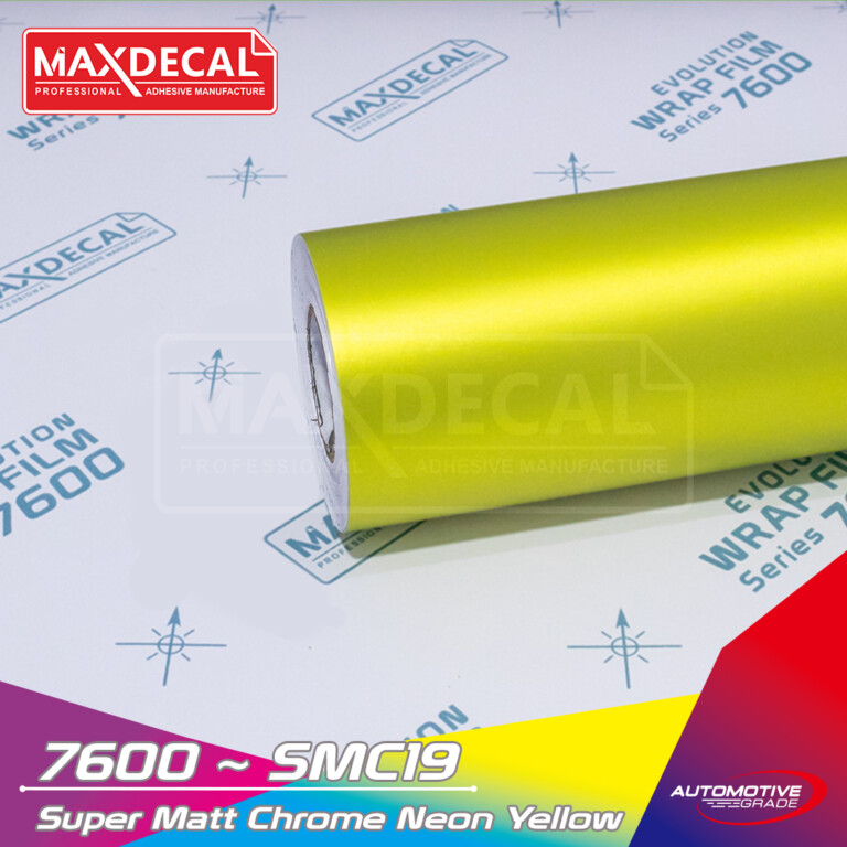MAXDECAL 7600-SMC19 Super Matt Chrome Neon Yellow – MAXDECAL ...