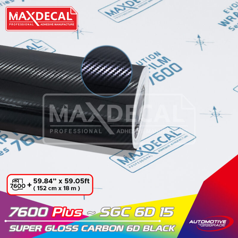 MAXDECAL 7600 PLUS-SGC6D15 Super Gloss Carbon 6D Black – MAXDECAL ...