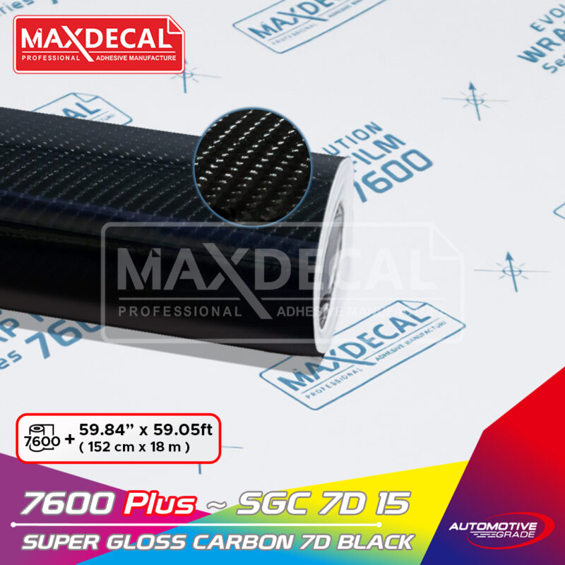 MAXDECAL 7600 PLUS-SGC7D15 Super Gloss Carbon 7D Black – MAXDECAL ...